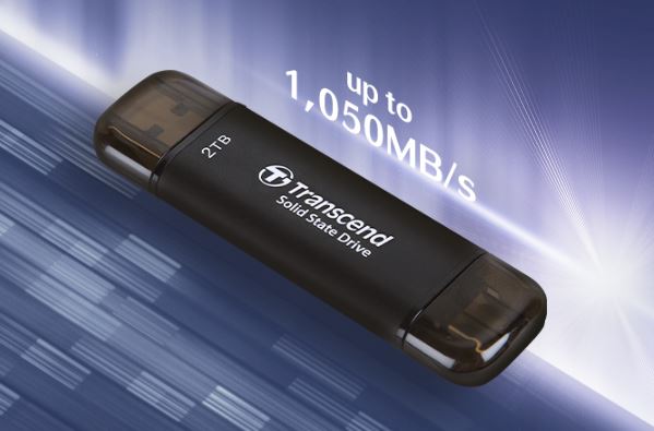 Transcend ESD310C SSD muistitikku USB-A ja USB-C 1TB - muistikauppa.fi